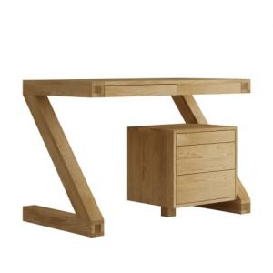Z Solid Oak Small Computer Desk