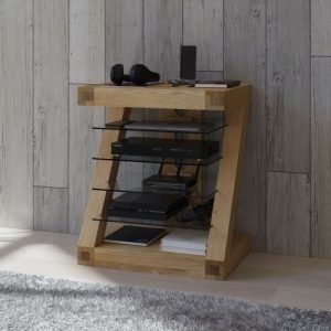 Z Solid Oak Hifi Unit | Designer Furniture @ Low Prices
