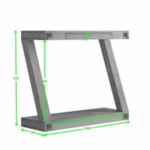 Z Solid Oak Hall table