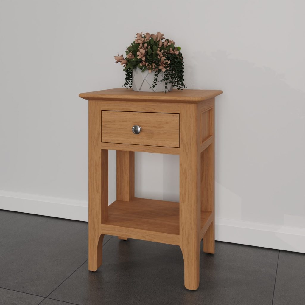Katarina Oak Side-Lamp Table | Only Oak Furniture | Free Delivery