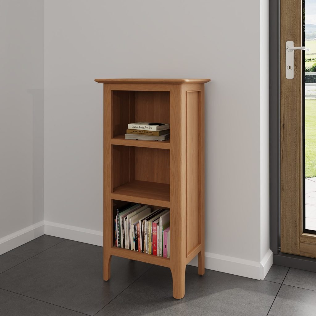 Katarina Oak Small Narrow Bookcase | Only Oak Furniture | Free Delivery