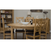 Canterbury Oak 180-260 Extending Dining Table Set | Free Delivery