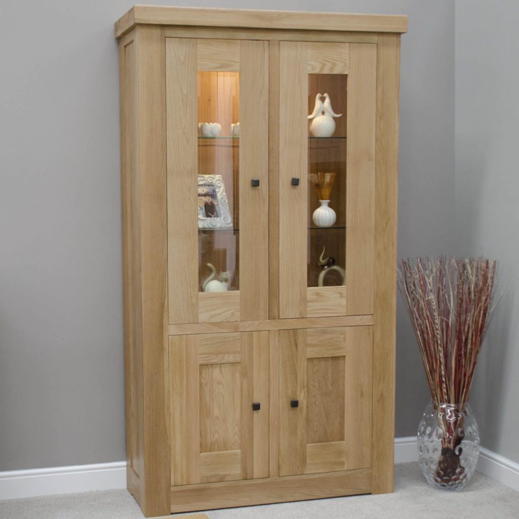 Bordeaux Oak Display Unit - Only Oak Furniture - Sale On Now