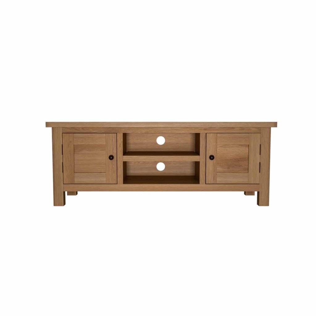 Kettlewell Oak Large TV Unit - Free Room of Choice Delivery - Shop Now