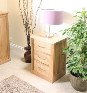 Mobel Oak 3 Drawer Lamp Table | Only Oak Furniture | Free Delivery