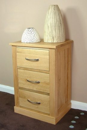 Mobel Oak 3 Drawer Lamp Table | Only Oak Furniture | Free Delivery