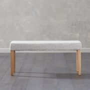 Luxe High Back Bench - Grey - Only Oak Furniture -On Sale Now