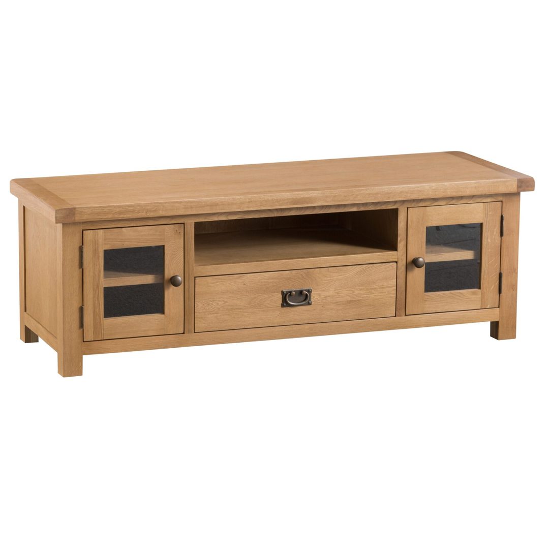 Carthorpe Oak Large TV Unit - Only Oak Furniture - Shop Now