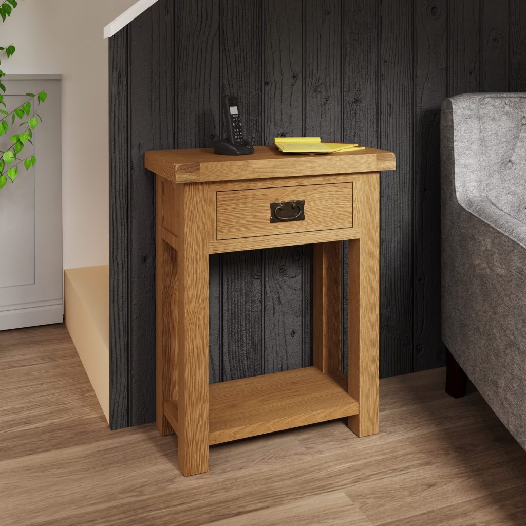 Carthorpe Oak Telephone Table - Only Oak Furniture - Shop Now