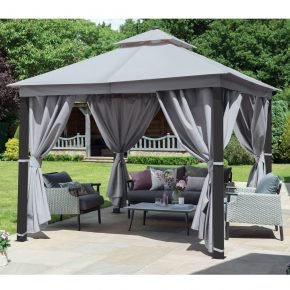 San Remo Pergola Sliding Gazebo - Mocha - Only Oak Furniture