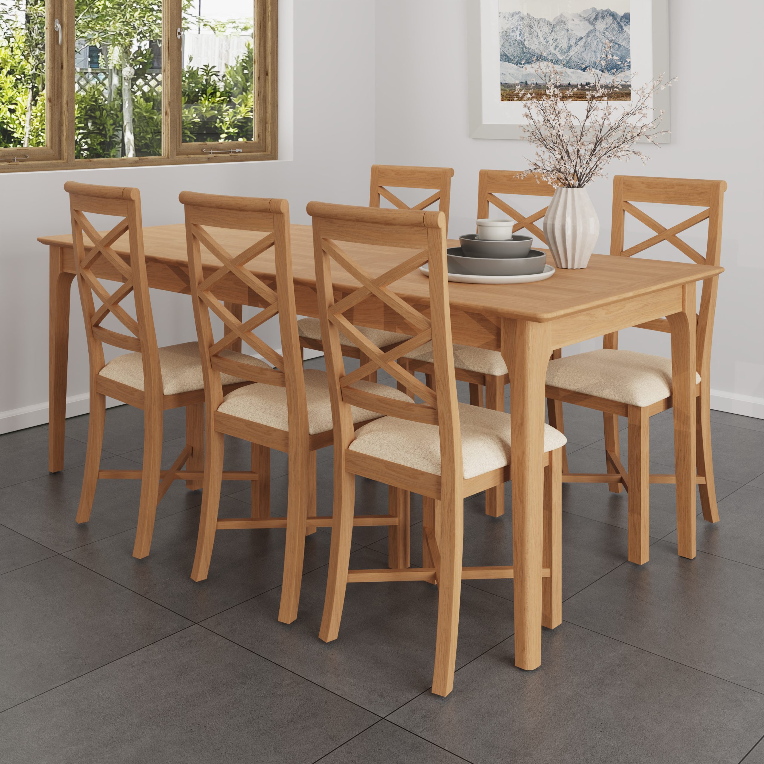 Solid Oak Extendable Dining Table | 0% Finance | Free UK Delivery*