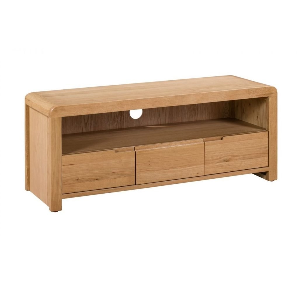 Curve Oak Tv Unit - Only Oak Furniture -On Sale Now