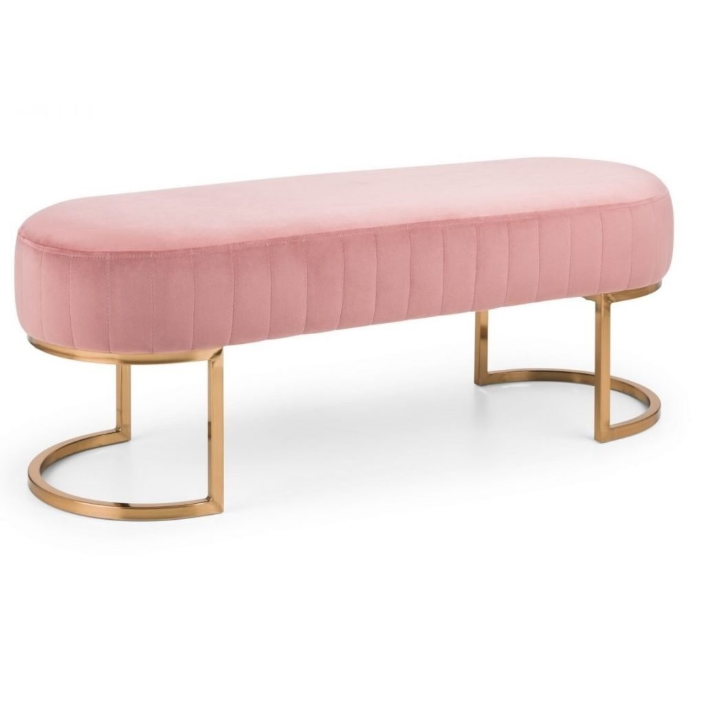 Harrogate Bench - Dusky Pink - Only Oak Furniture