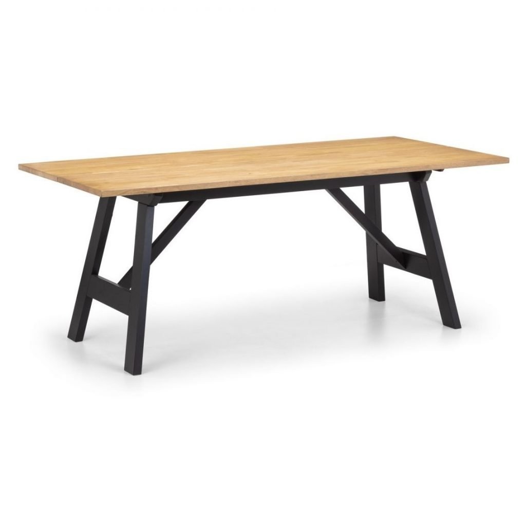 Hockley Table Black/Oak - Only Oak Furniture -On Sale Now