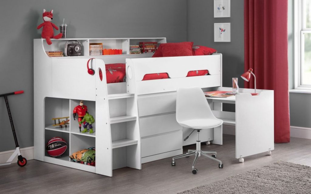 Jupiter Mid Sleeper White - Only Oak Furniture - Save £s Online Today