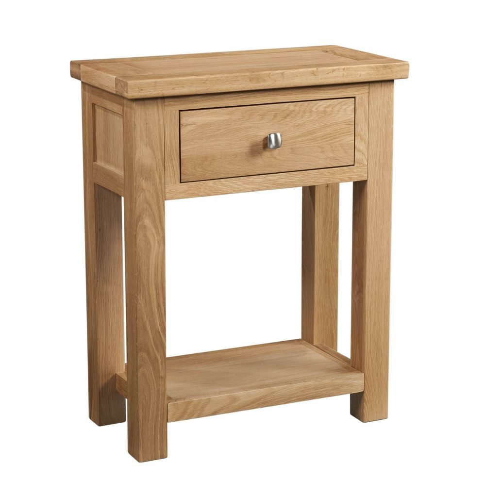 Delphinus 1 Drawer Console Table - Only Oak Furniture