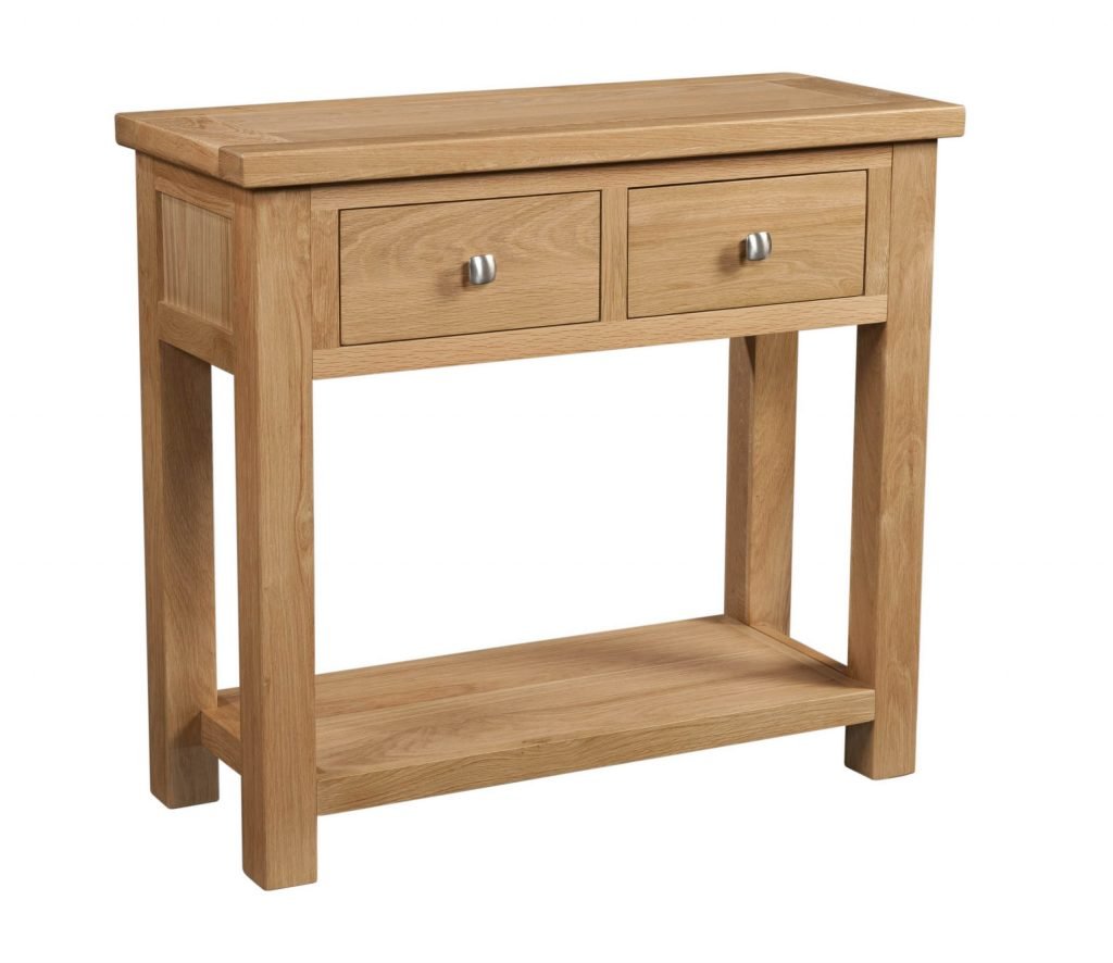 Delphinus 2 Drawer Console Table - Only Oak Furniture