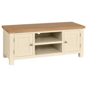 Delphinus Ivory Corner Tv Unit - Only Oak Furniture