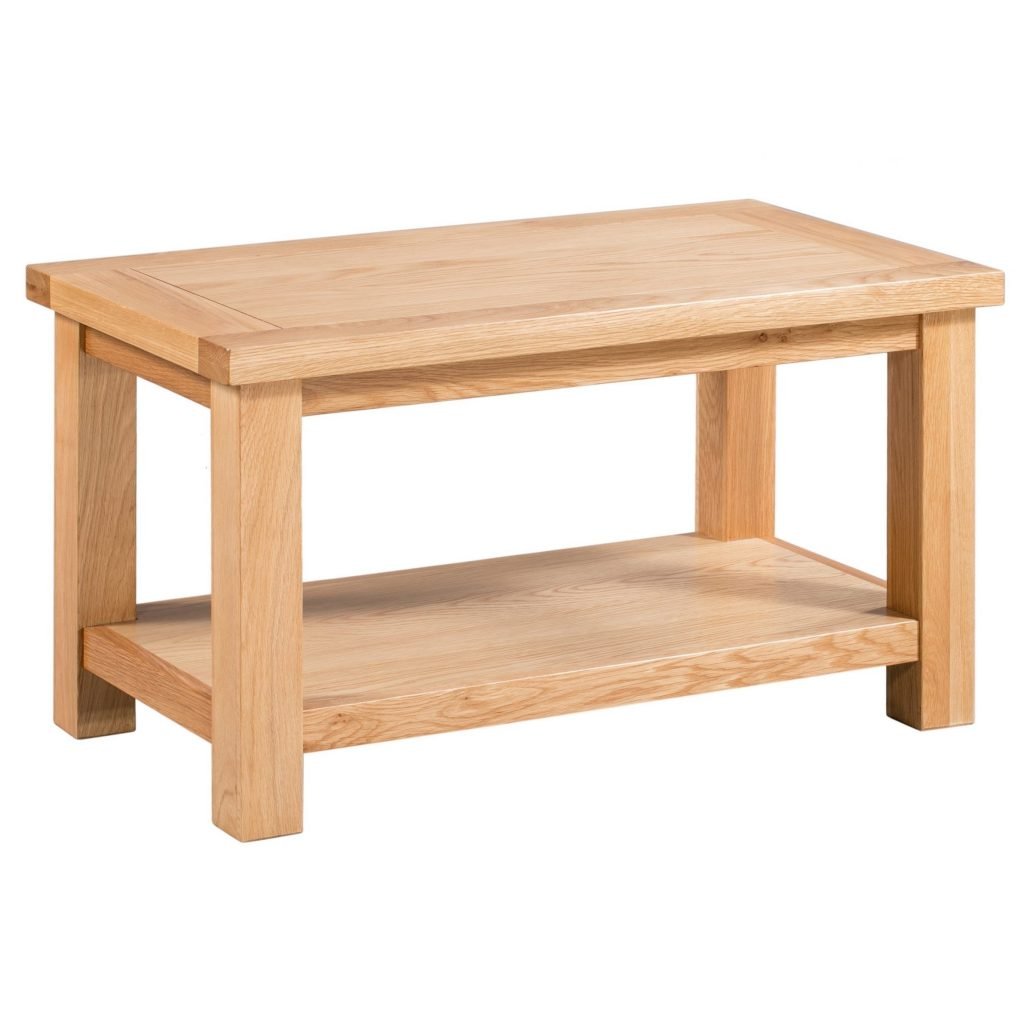 Delphinus Small Coffee Table With Shelf - Only Oak Furniture
