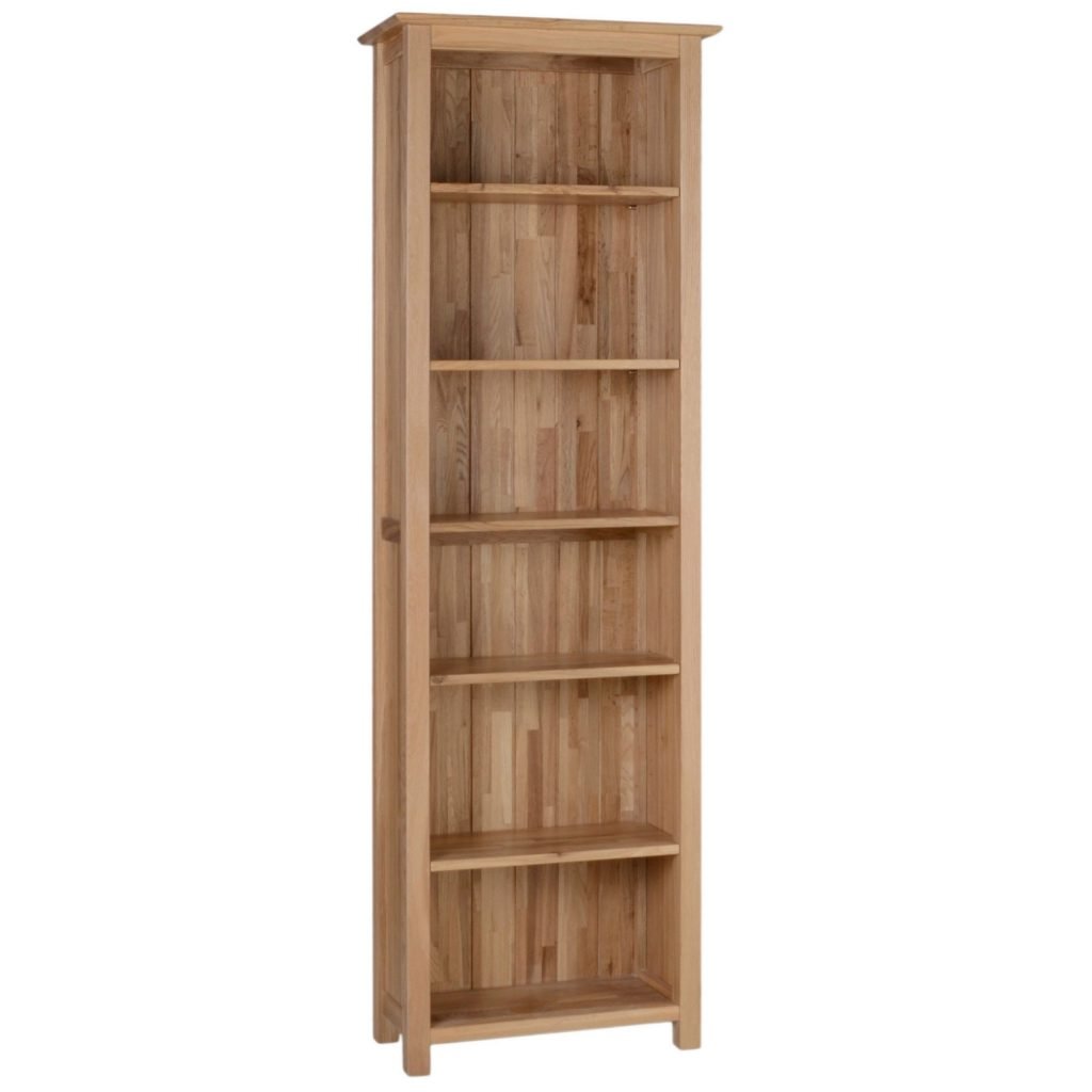 Norma Oak Tall Narrow Bookcase - Only Oak Furniture