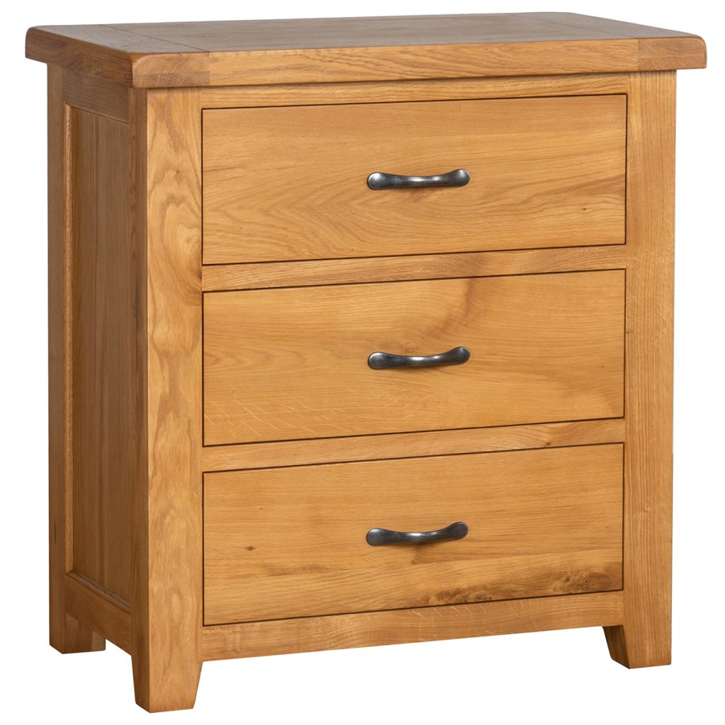 Sagitta Oak 3 Drawer Chest - Only Oak Furniture