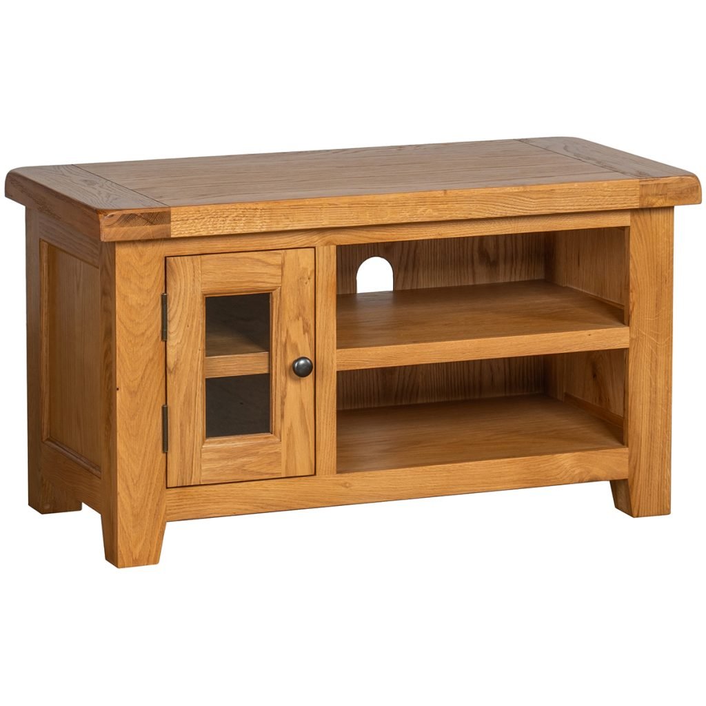 Sagitta Oak Small Tv Unit - Only Oak Furniture