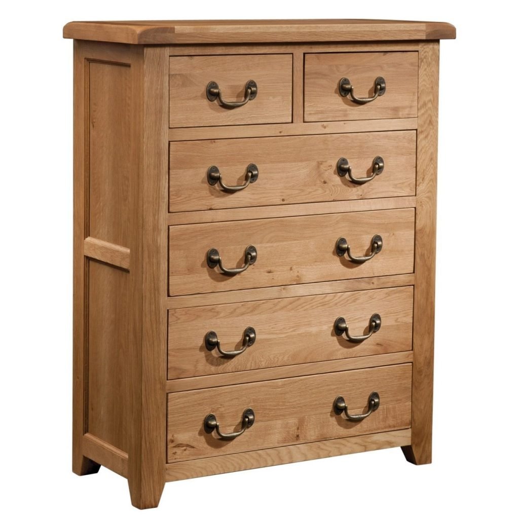 Sagitta Oak 4 + 2 Chest Of Draws - Only Oak Furniture