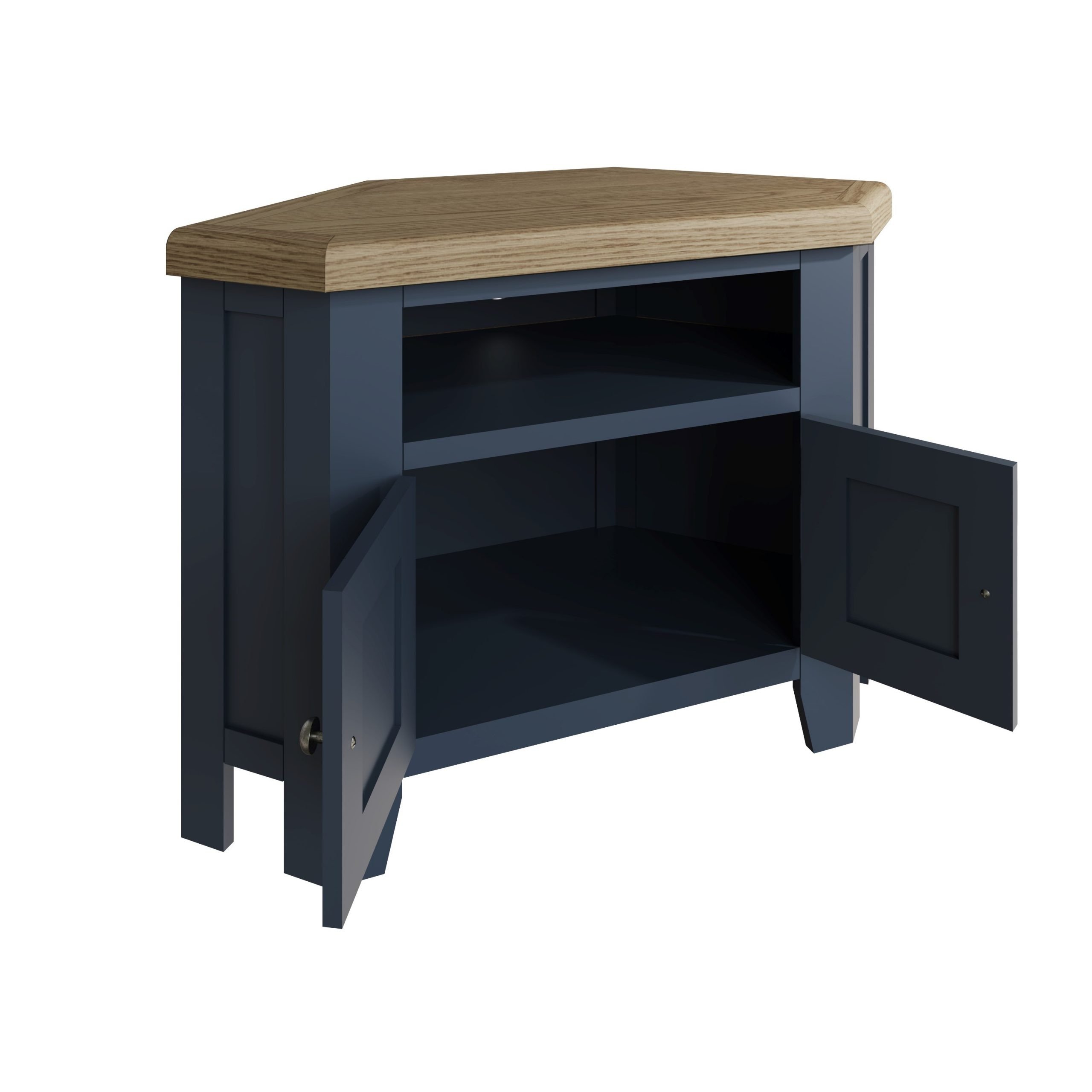 Blue Ryedale Corner TV Unit