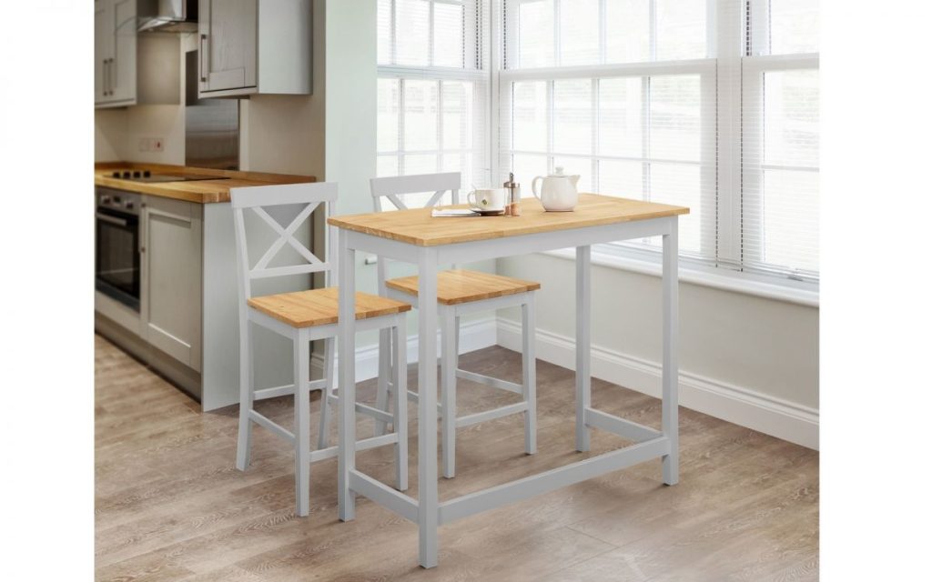 Marlow Bar Set - Elephant Grey & Oak - Free UK Delivery*