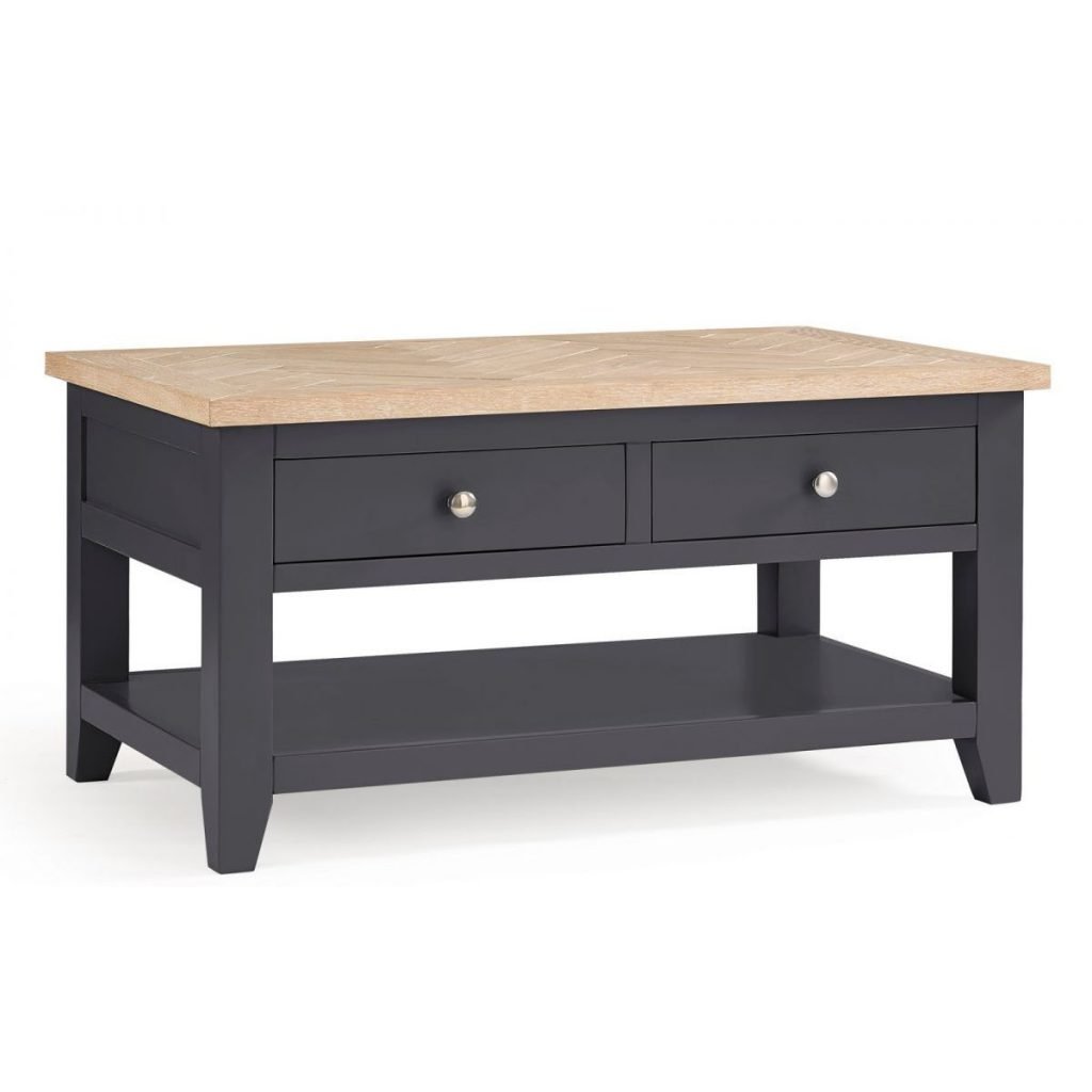 Bordeaux Coffee Table Dark Grey | Only Oak Furniture
