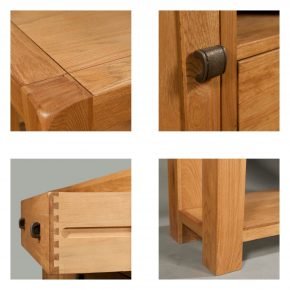 Apus Oak Low Display Unit - Only Oak Furniture