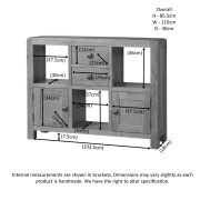 Apus Oak Low Display Unit - Only Oak Furniture