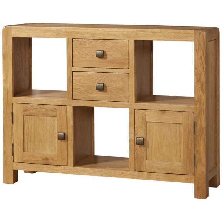 Apus Oak Low Display Unit - Only Oak Furniture