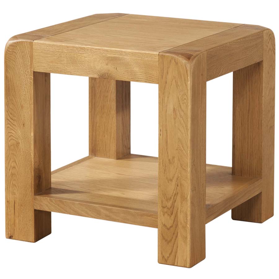 Apus Lamp Table With Shelf - Only Oak Furniture