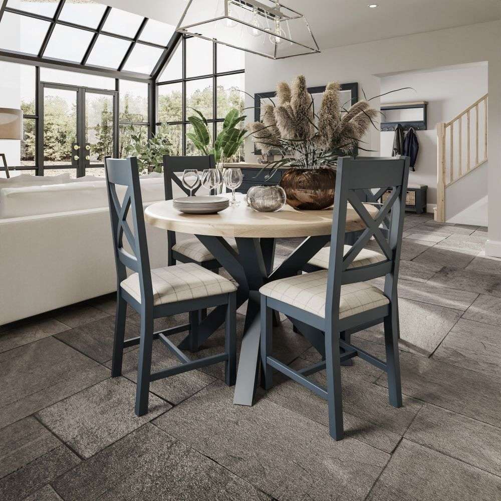 HOP Dining & Occasional Blue - Small Round Table - Only Oak Furniture