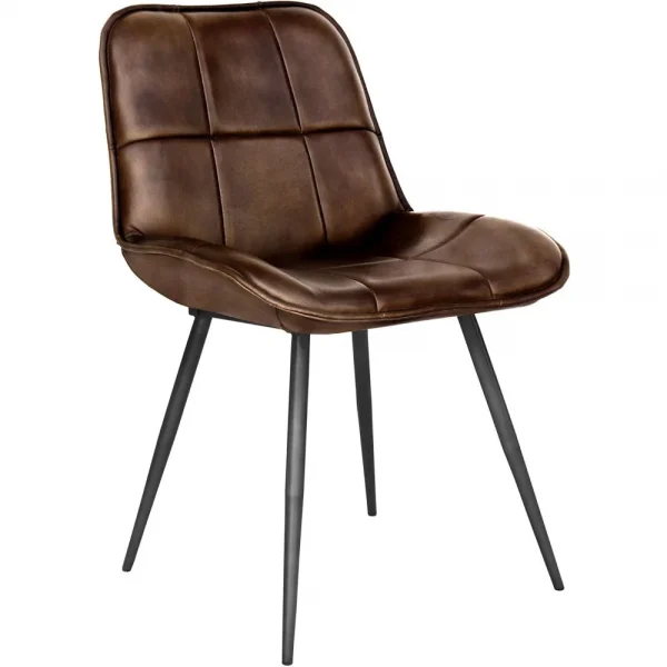 The Chair Collection - Leather & Iron The Chair - Brown - Only Oak ...