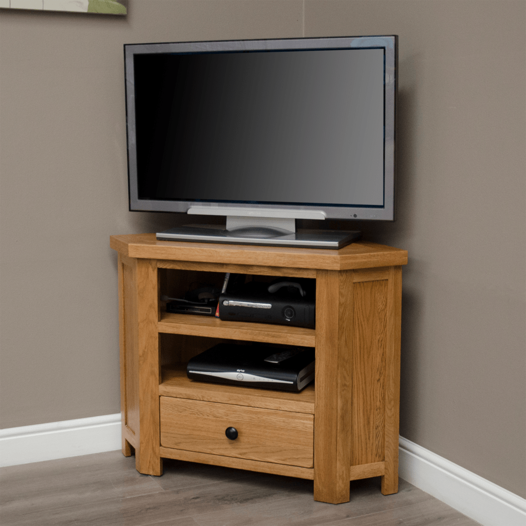 Rustic Corner Tv Unit - Only Oak Furniture