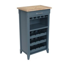 Signature Blue Wine Rack / Glass Storage Cabinet