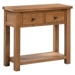Evenwood Rustic 2 Drawer Console Table - Only Oak Furniture