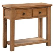 Evenwood Rustic 2 Drawer Console Table - Only Oak Furniture