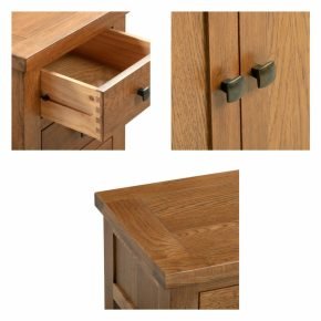 Evenwood Rustic 2 Drawer Console Table - Only Oak Furniture