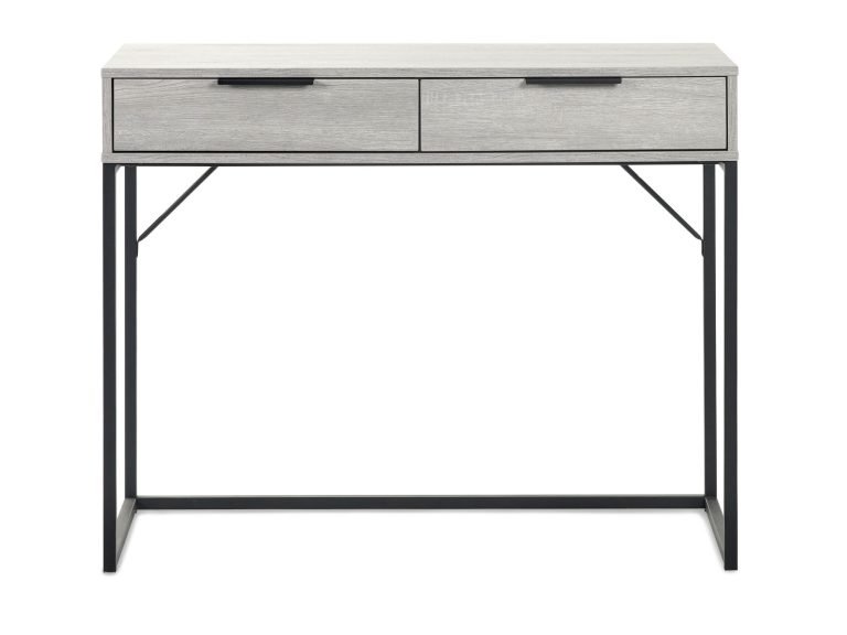 Bali 2 Drawer Dressing Table/desk - Grey Oak - Only Oak Furniture