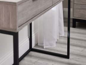 Bali 2 Drawer Dressing Table/desk - Grey Oak - Only Oak Furniture