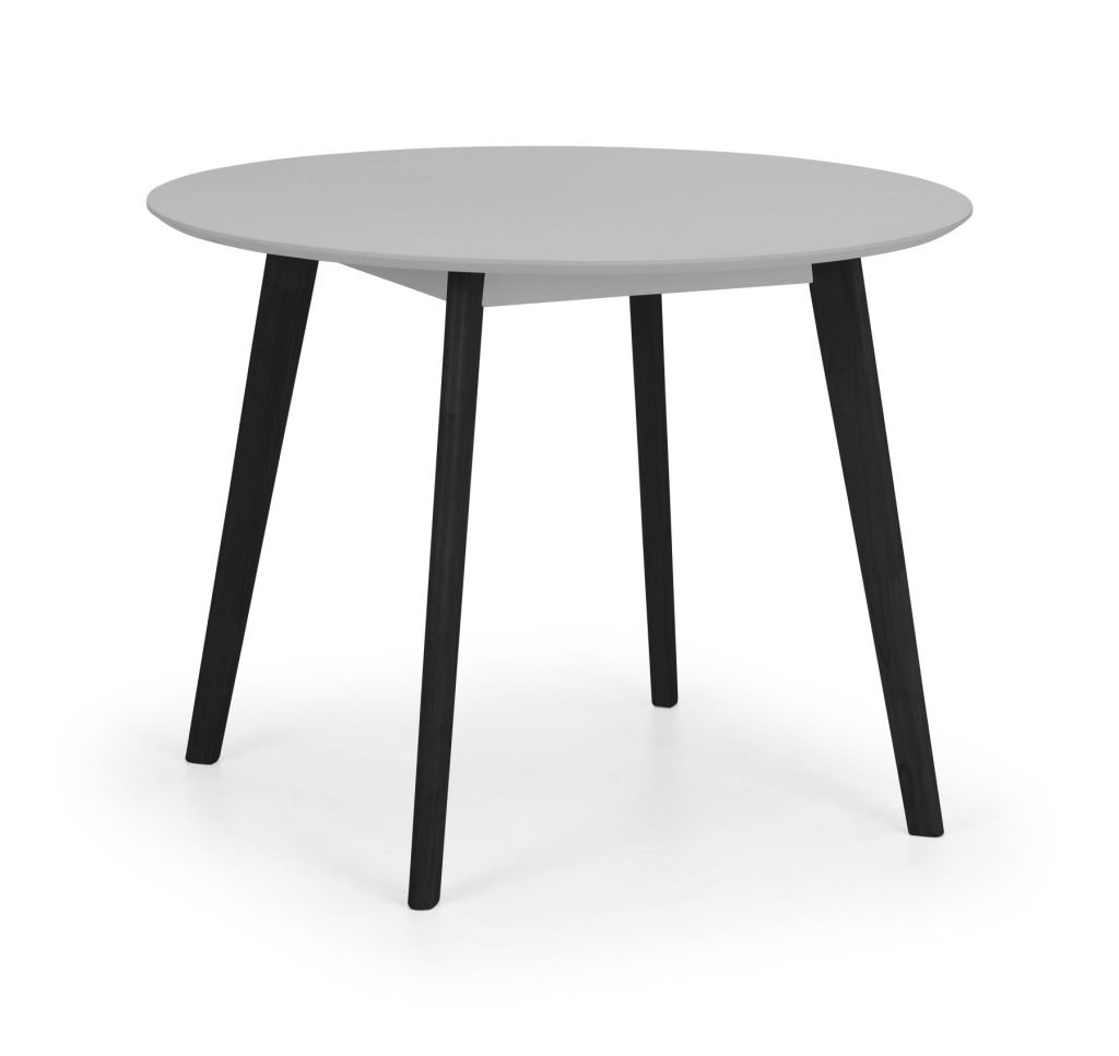 Casa Round Dining Table - Grey/black - Only Oak Furniture