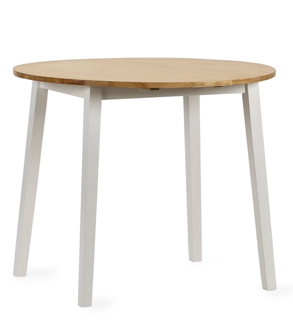 Linwood Round Drop Leaf Table - Natural Top - Only Oak Furniture