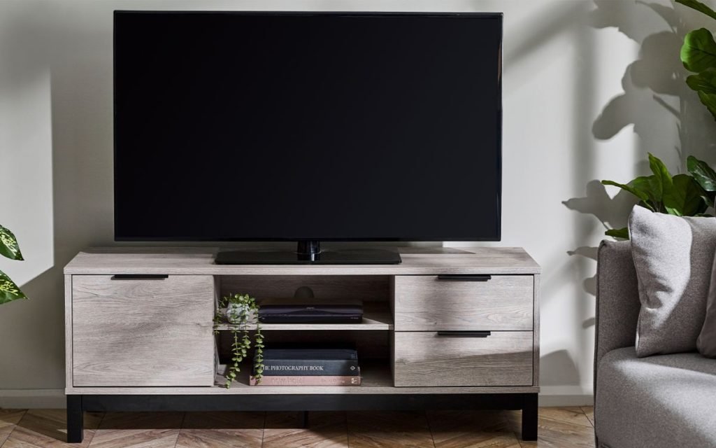 Bali Tv Unit - Grey Oak - Only Oak Furniture