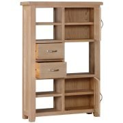 Hedley Oak Tall Display Unit - Only Oak Furniture