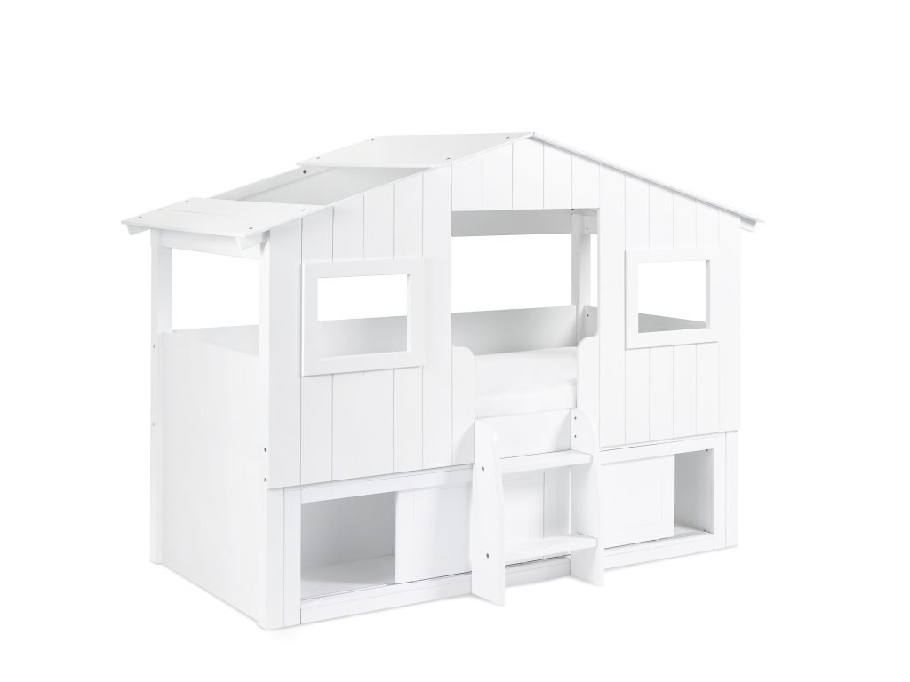 Acorn Treehouse Midsleeper & Storage Unit - White - Only Oak Furniture