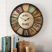 Clock CHALET Industrial Style Metal - Only Oak Furniture