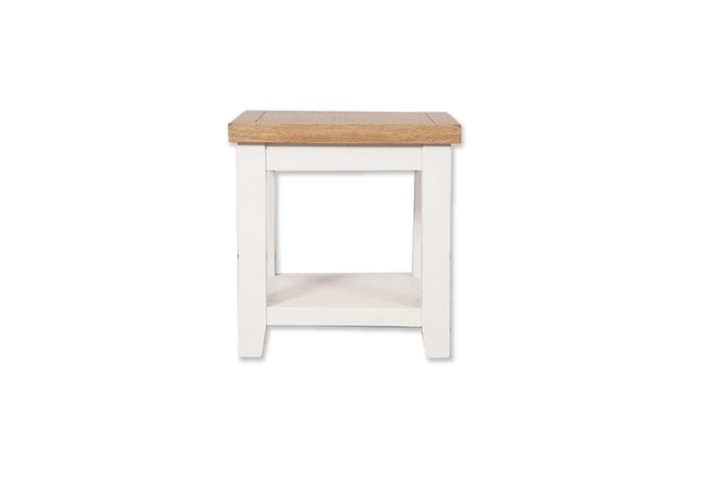 Manu White Lamp Table - Only Oak Furniture